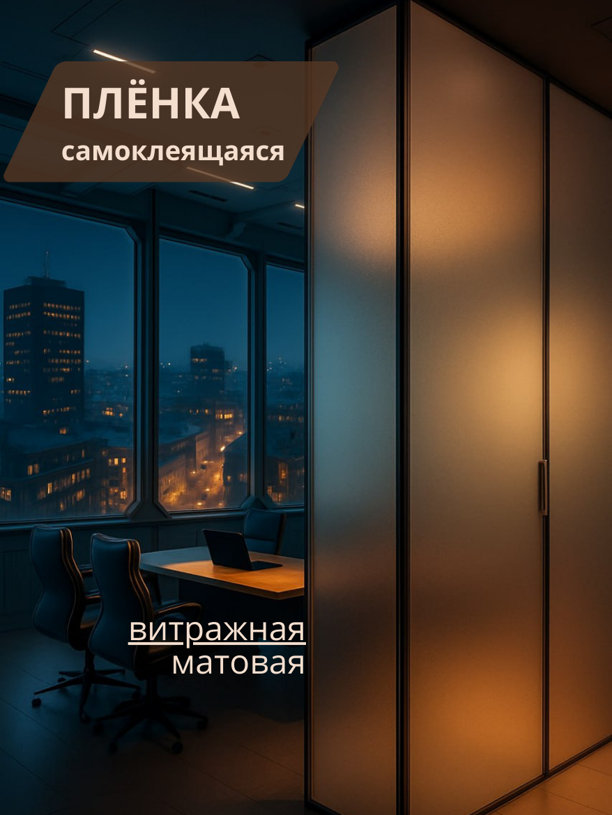 Витражная плёнка обнови Premium, матовая, самоклеящаяся, 45х8 м