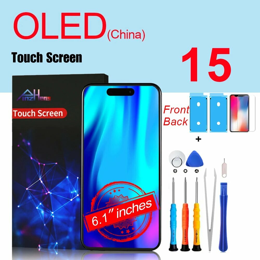 PINZHENG Высококачественный экран INCELL LCD OLED для iPhone 14 Pro 15 Plus 13 Pro Max Дисплей для замены iPhone с инструментами OLED For i15