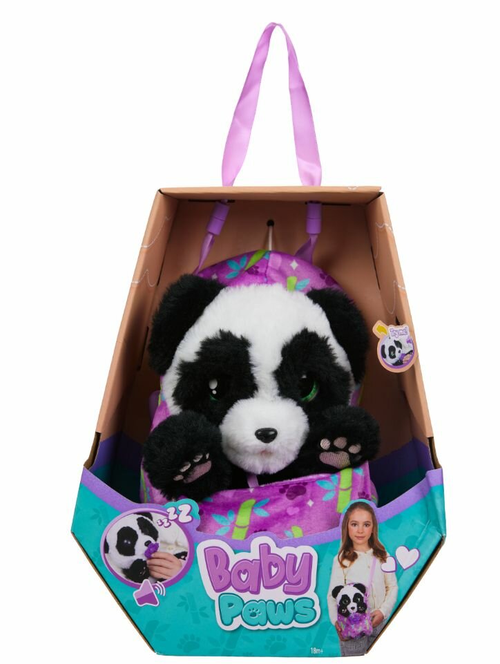 Мягкая игрушка панда BABY PAWS, интерактивная