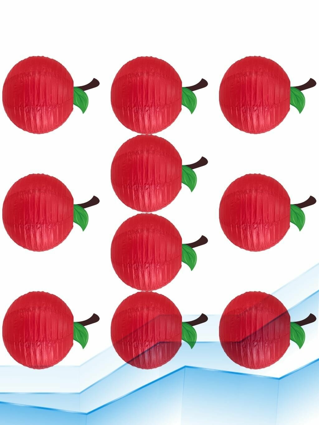 10 шт. Складные бумажные лампы-фрукты для украшения, - 8 дюймов