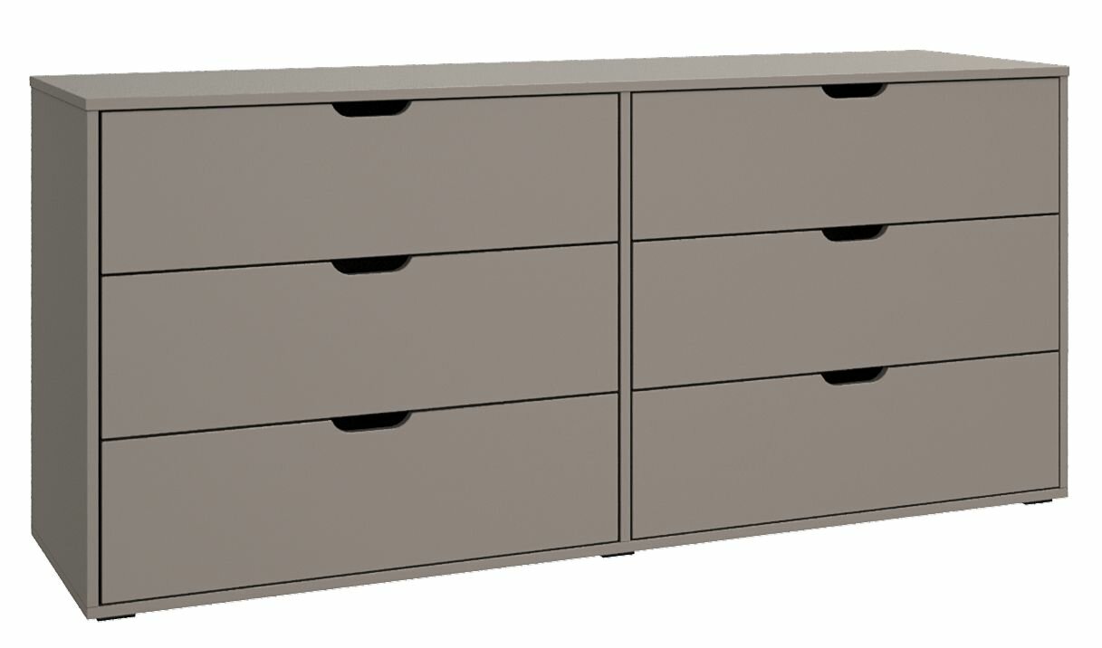 Комод Невада, комод для одежды, серо-коричневый