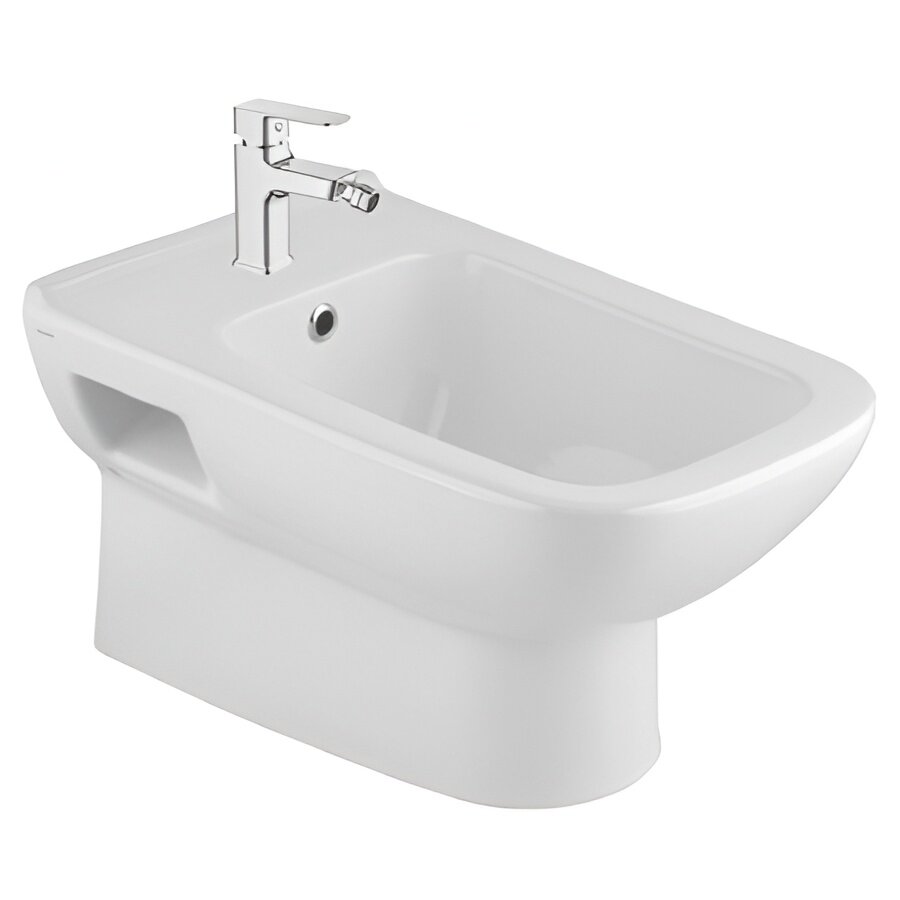 Биде Kale Babel подвесное , прямоугольное, горизонтальный выпуск, белый