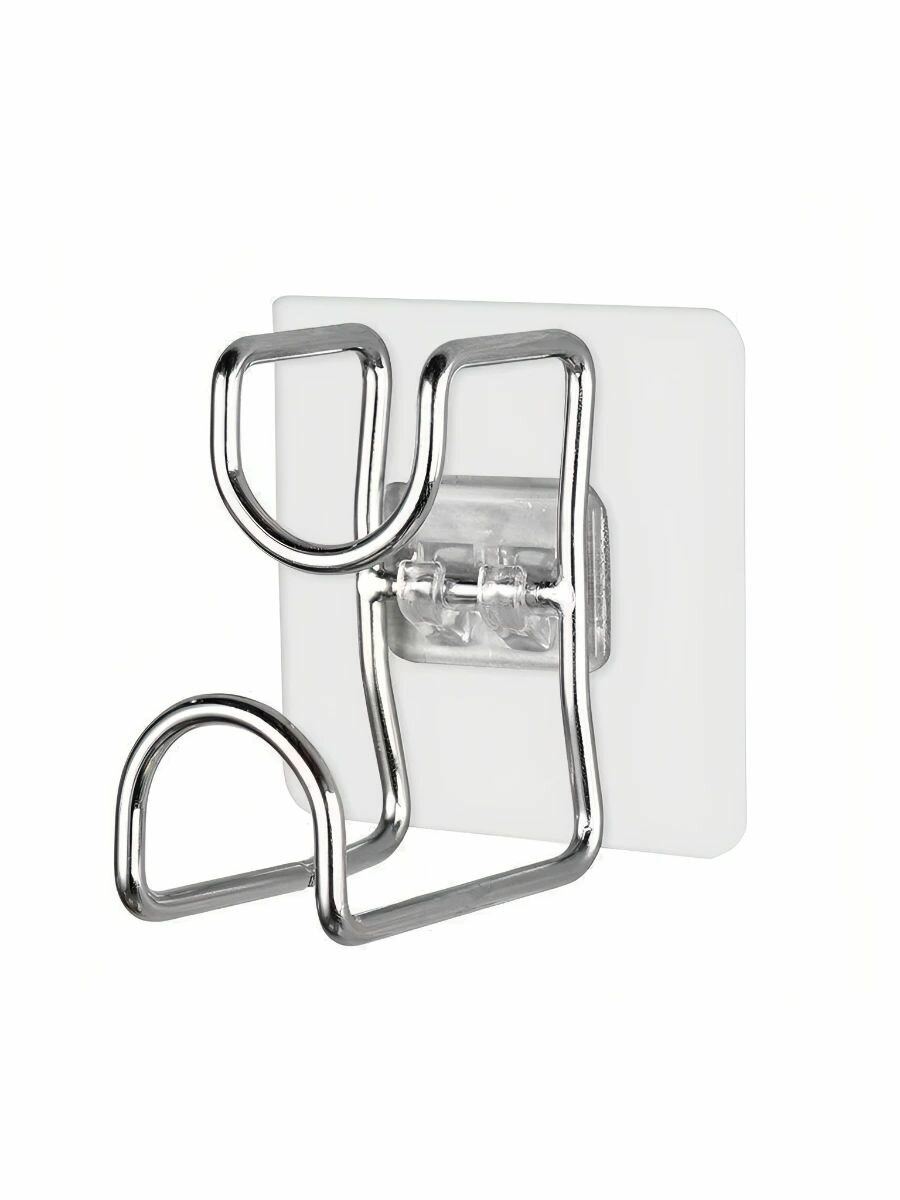 Настенный самоклеящийся держатель крючок металлический, без сверления 7*7*4см 10 шт.