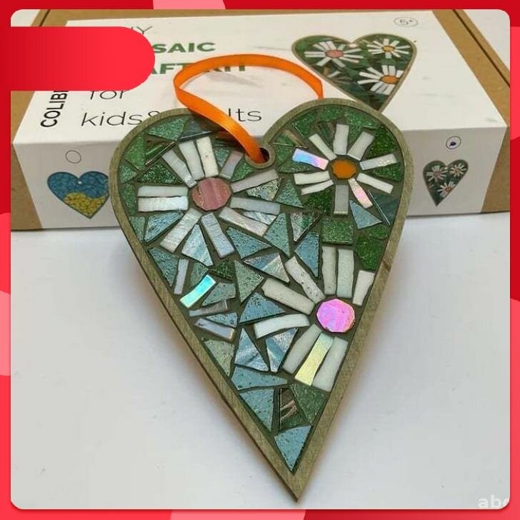 Эксклюзивный набор для создания витражной мозаики из яркого стекла, включающий перо, для взрослых и детей