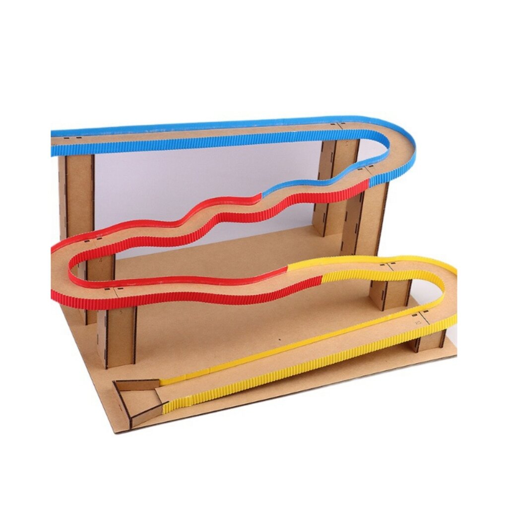 Учебные пособия по игре с мячом на картонных американских горках длиной 2 метра