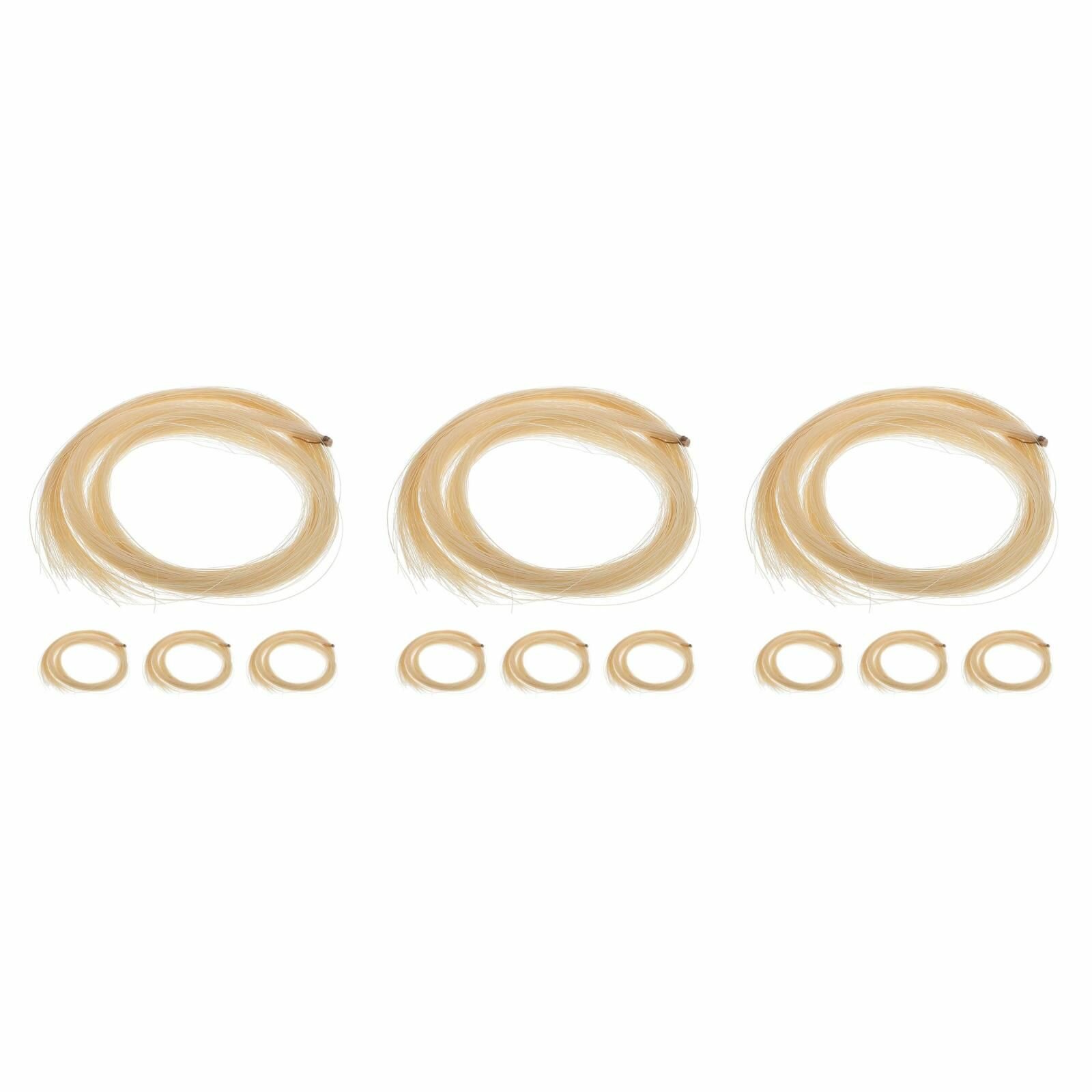 Лошадиный мех для смычка струнных инструментов, 74 см, бежевый, в комплекте 12 штук