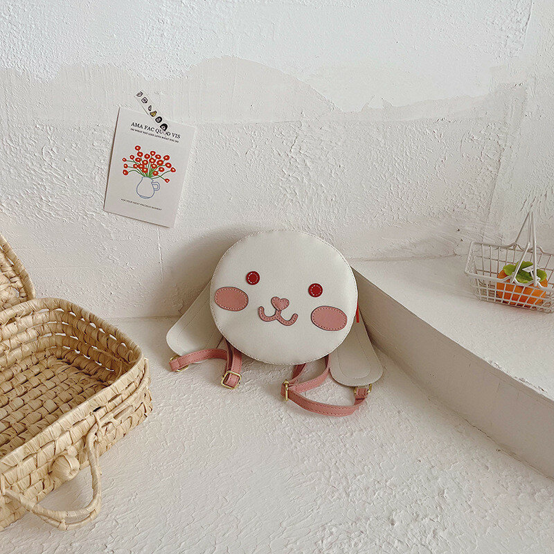 Очаровательный рюкзак в виде мультяшного животного для детей 1-3 лет, легкий и дышащий, белый кролик