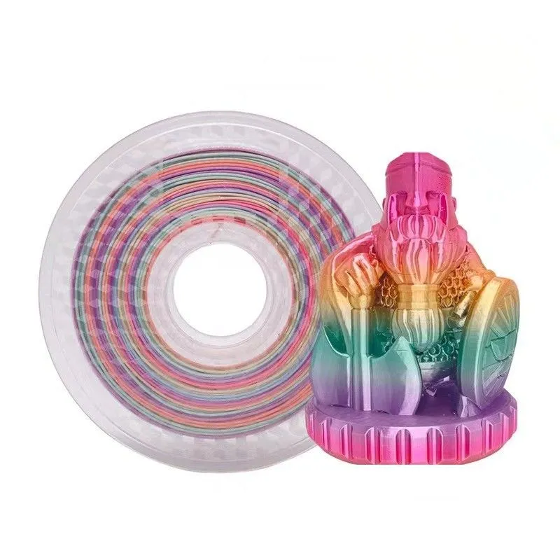 PLA Rainbow - Candy Silk Wan plast пластик многоцветный радужный - конфетный 1.75 мм 1 кг