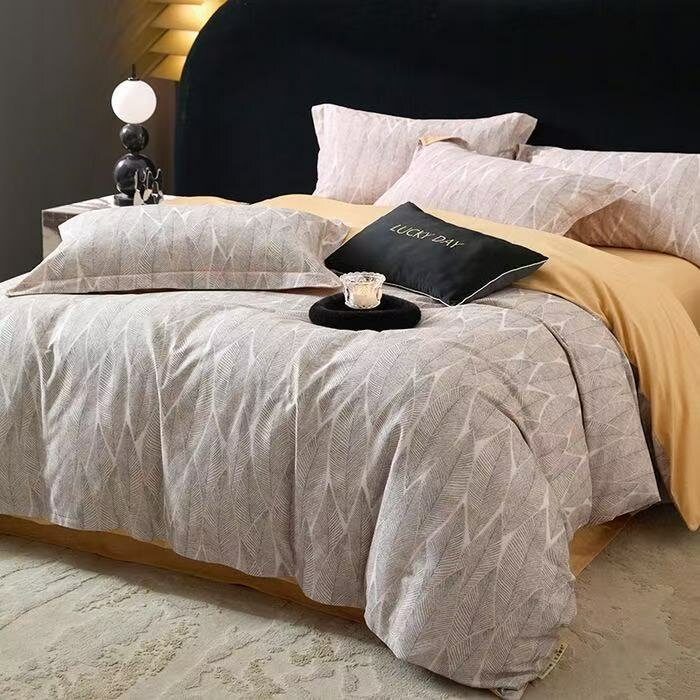 Apollo Bedding Комплект постельного белья, Сатин люкс, Двуспальный с простыней Евро, наволочки 50x70