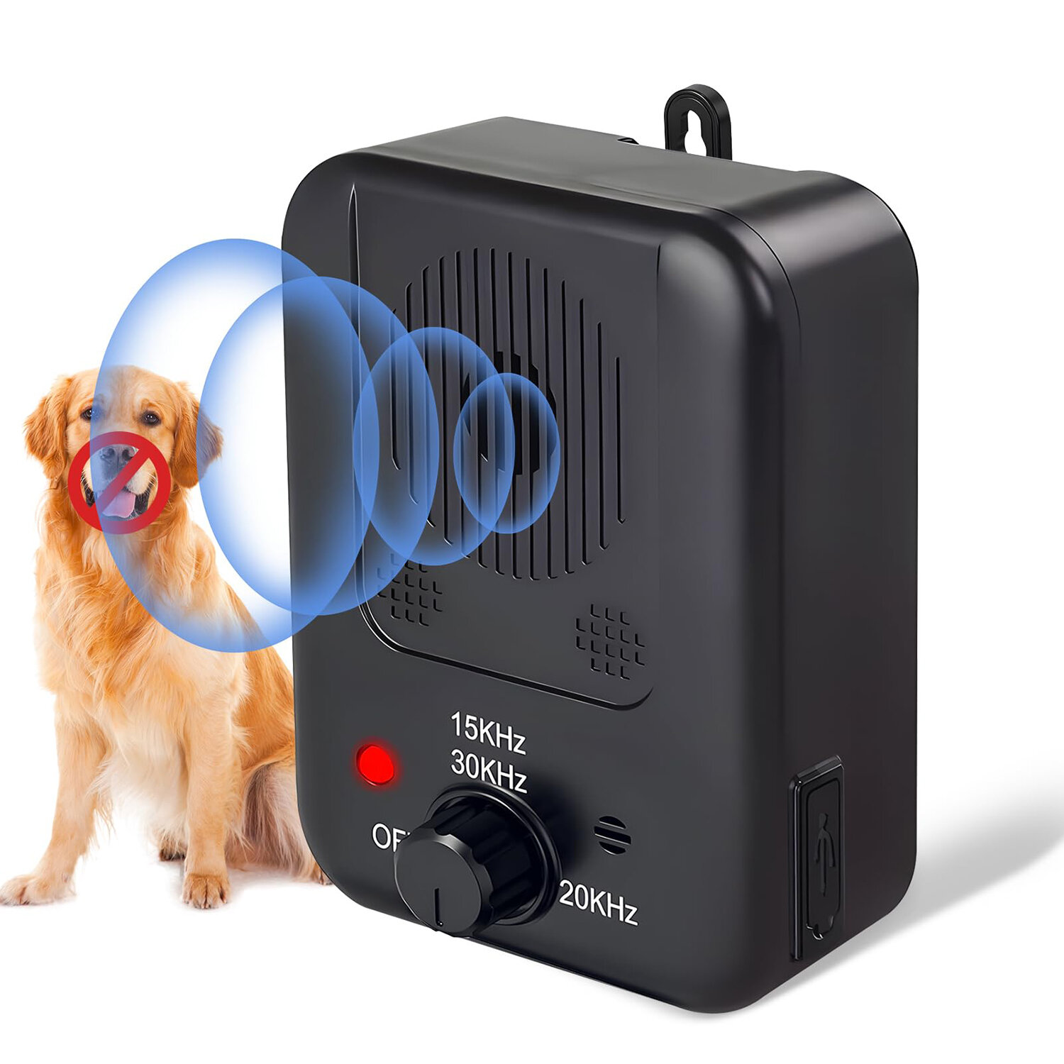 Устройство против лая собак, устройство для отпугивания лая собак, гаситель лая собак, 3 уровня чувствительности и частоты, диапазон 33 фута, для помещений
