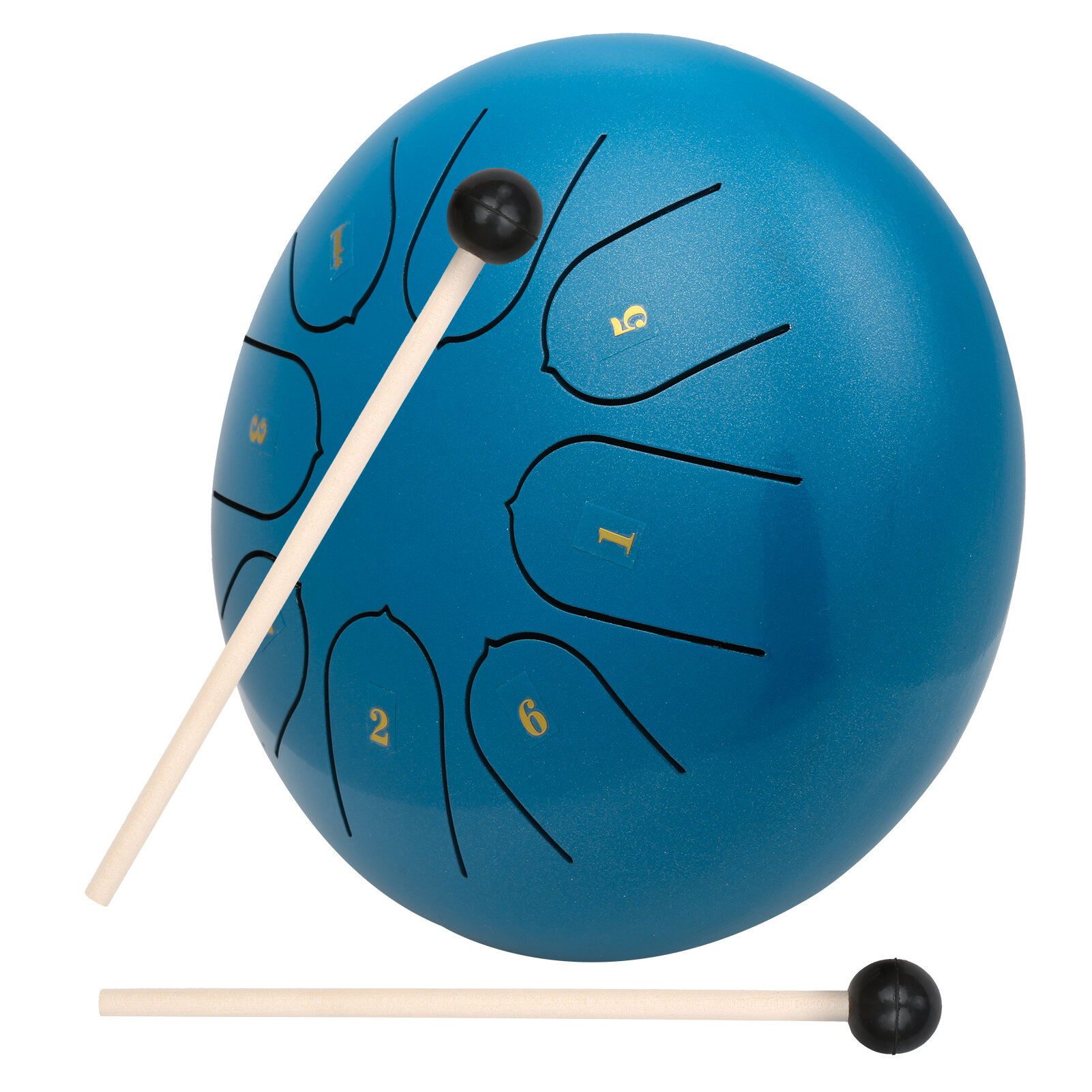 8 Notes C-key 6-inch Mini Steel Tongue Drum Hand Pan Drum Percussion Instrument with Drumsticks Black Blue Gold Red Carbon Steel Alloy 155*100mm 651g 1 Steel Tongue Drum 1 Pair Drum Sticks 1 Drumstick Holder 1 Drawstring Bag 1 Musical Note Sticker 4