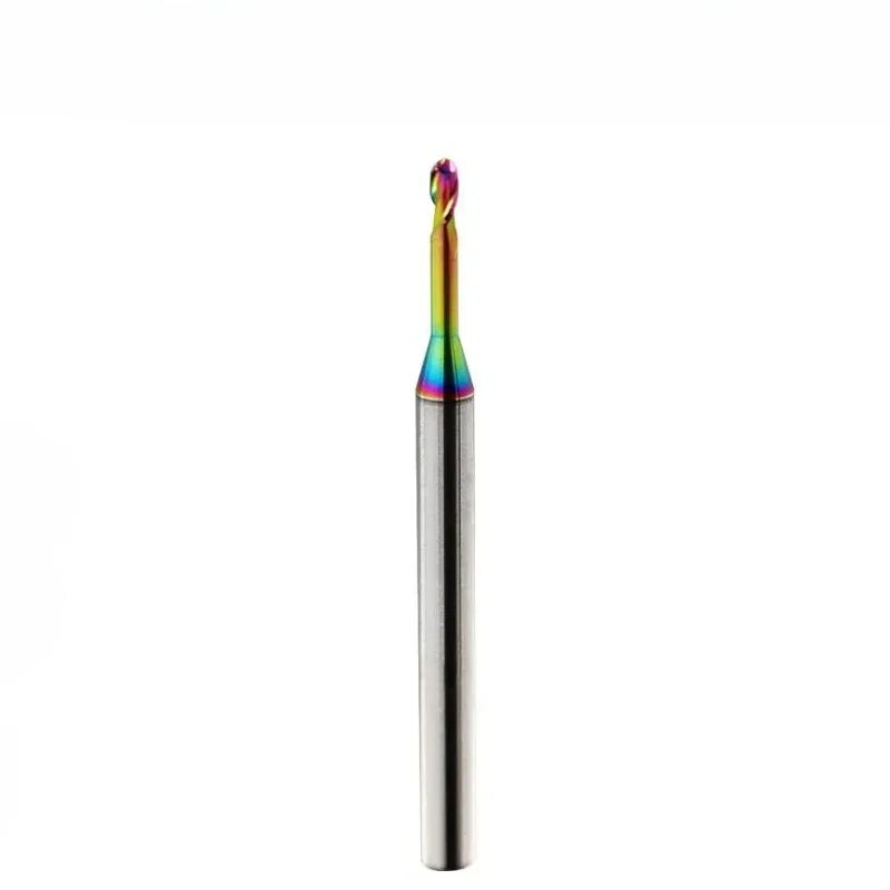 HRC55 HRC65 Твердосплавные концевые фрезы с длинным горлышком и шариковым носом Фреза с ЧПУ Фреза Фреза Нож R0.15 R1 Кневые фрезы For Aluminum, R1.0x20x4x50mm