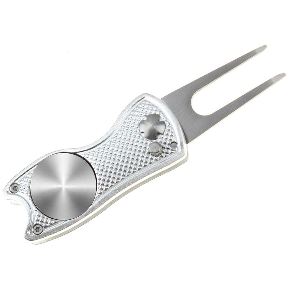 Portable Golf Divot Tool Green Repair Pitch Fork Ball Marker Training Tools