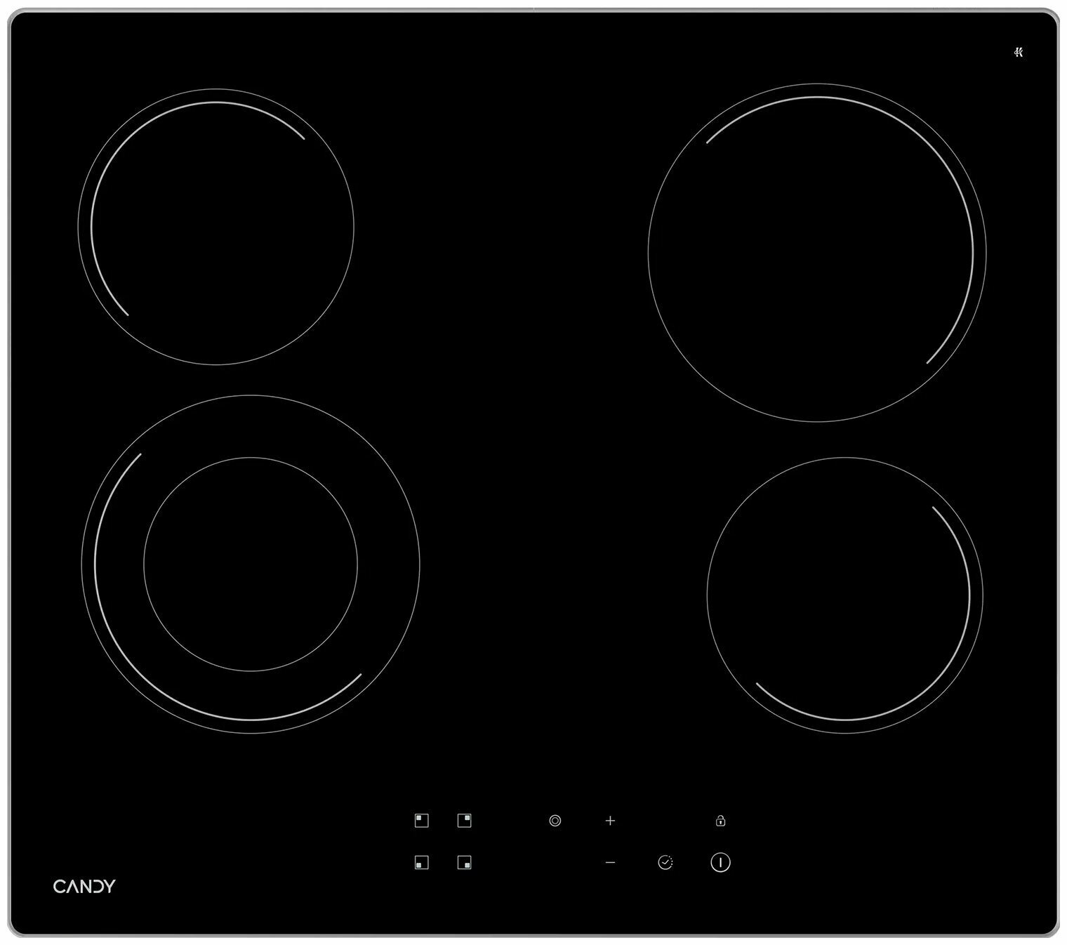 Электрическая варочная панель Candy CHXC64DAB 58 см, 4 конфорки стеклокерамика, черный