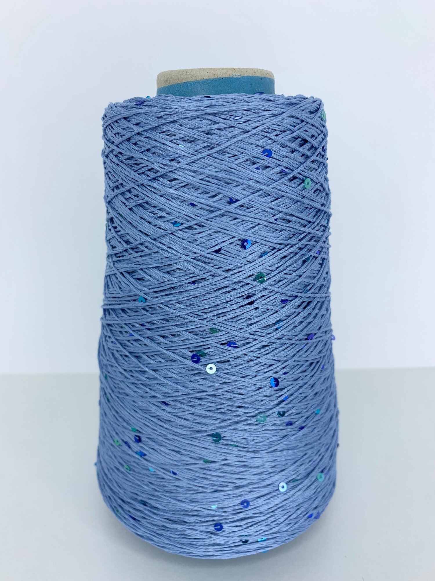 4STARs - Ri.Go 97% мерсеризованный хлопок, 3% пайетки col.5451 Голубой небесный 420м/100гр; вес: 250гр; italyyarn