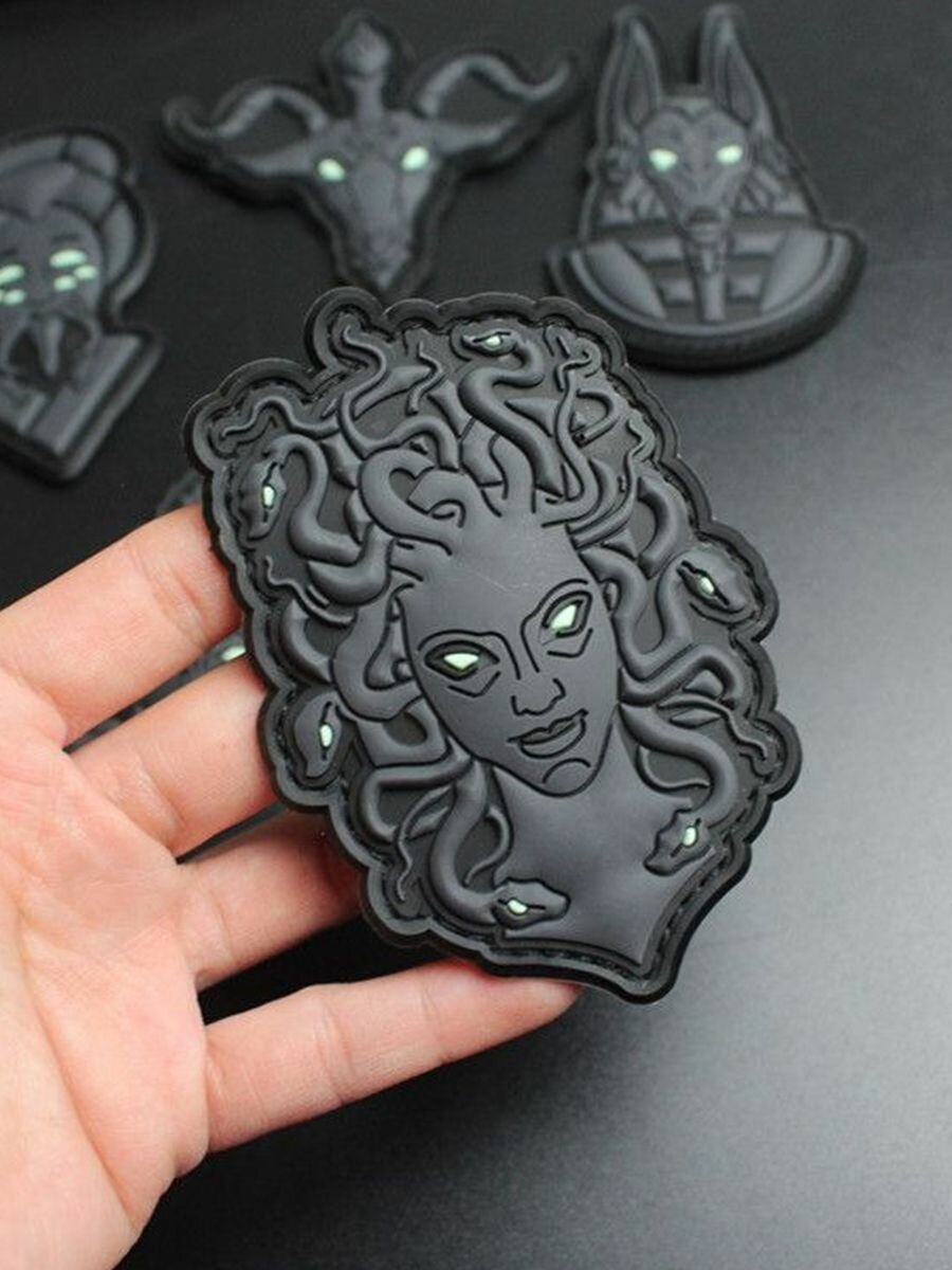 Шеврон на липучке, тактическая нашивка из ПВХ "Медуза", 3D-нарукавная повязка, значки, нашивка на рюкзак