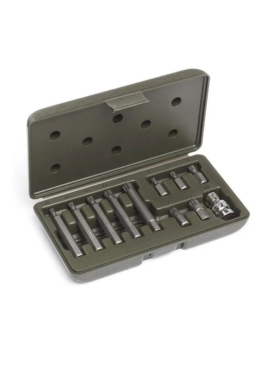 Набор вставок Spline 3/8" зеленый, 75 мм х 11 шт. Дело техники 626791