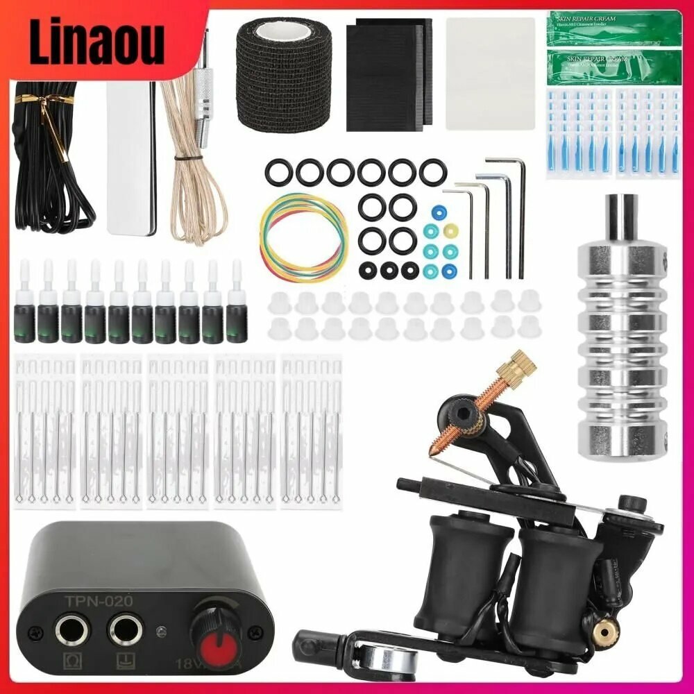 Комплект для татуировок, высококачественный и удобный, для начинающих и опытных мастеров