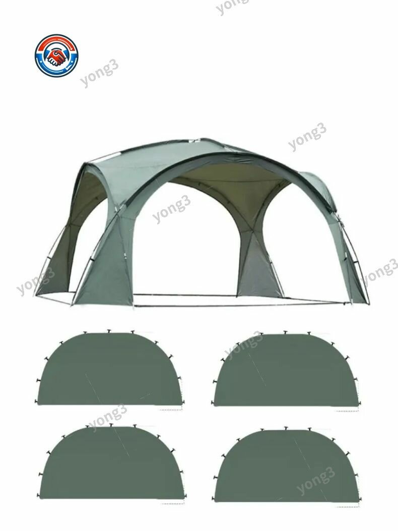 Большой кемпинговый тент солнцезащитный, складная летняя беседка для дачи и пикника, легкий навес с 4 шторками, быстрая установка, защита от дождя и ультрафиолета