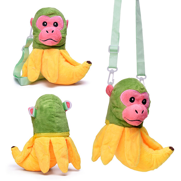 Мягкая игрушка М1627 "Обезьяна" с бананом, 30 см.