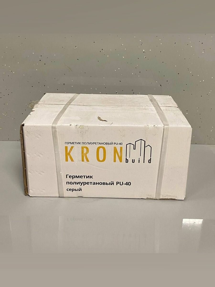 Герметик KRONbuild PU-40 Серый, полиуретановый 600мл, коробка 20шт.
