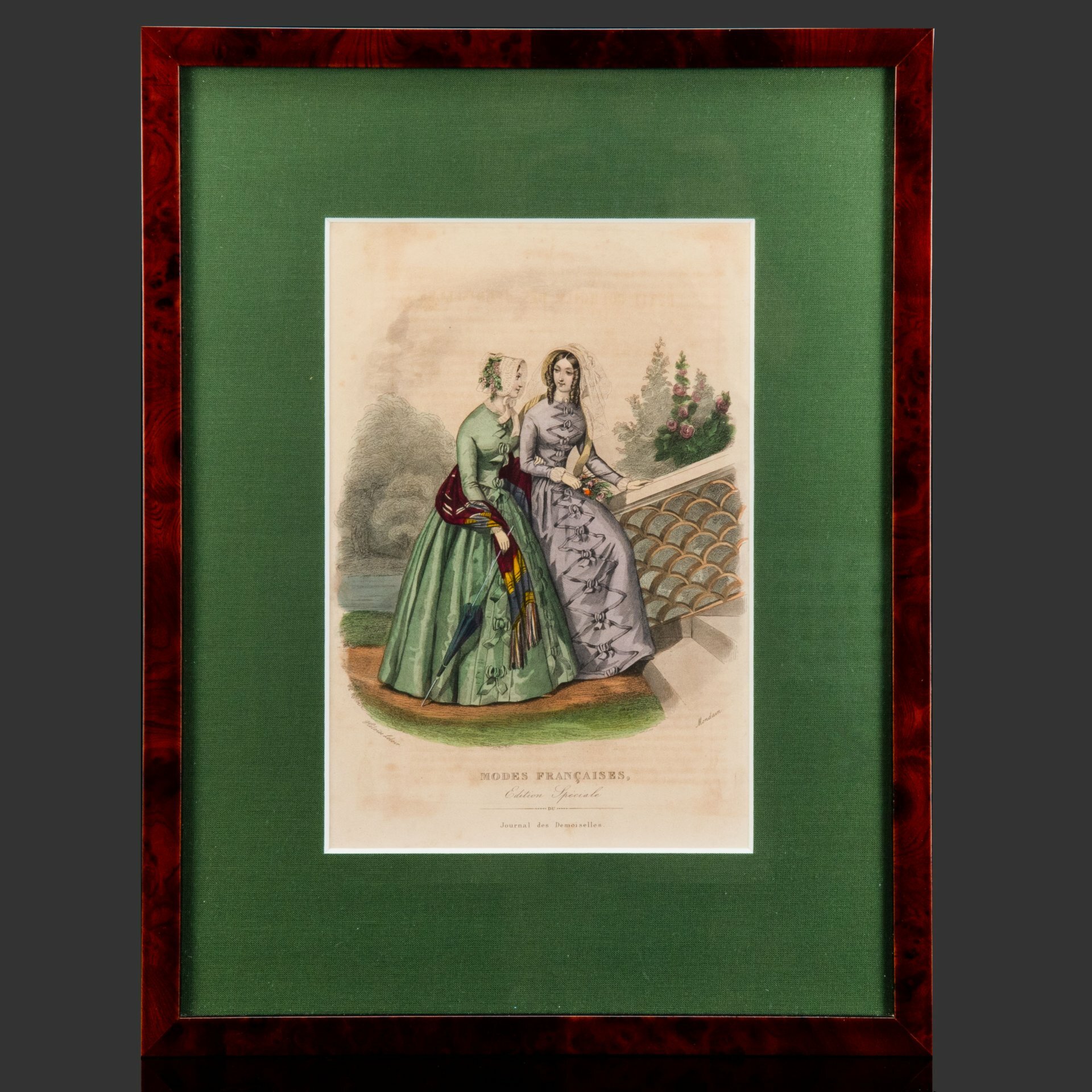 Иллюстрация к французскому журналу мод "Modes Francaises: Edition Speciale Du Journal des Demoiselles" ("Французская мода: Специальный выпуск журнала