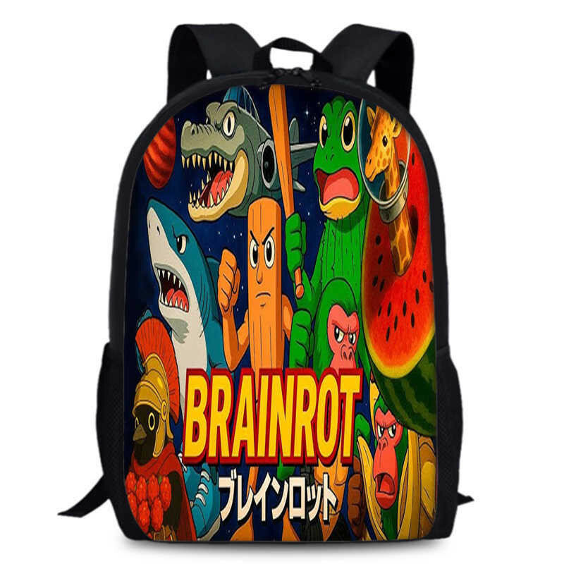 Tungtungsahur animals backpack with oxford fabric for daily use and casual wear size 4