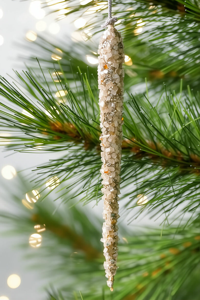 Ёлочная игрушка сосулька ледяная красотка селестина, пенополистирол, 16 см, Winter Deco 2007229