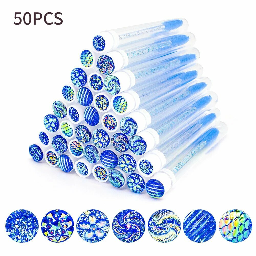 Одноразовые и многоразовые кисти для ресниц AILEISHI 50pcs tube and brush