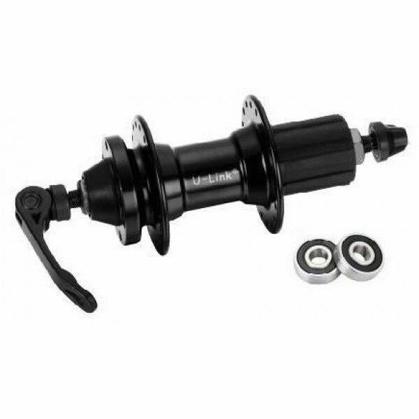 Втулка задняя алюминиевая 3/8"*14G*36H*135*145 на эксцентр, под кассету, на промподшипн, GB-43R-QS