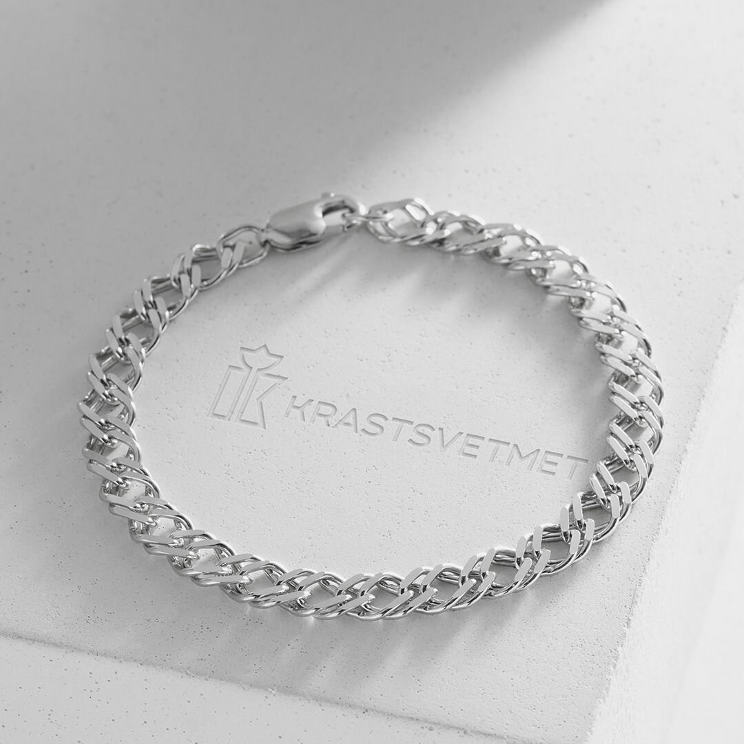 Браслет, серебро, 925 проба, родирование