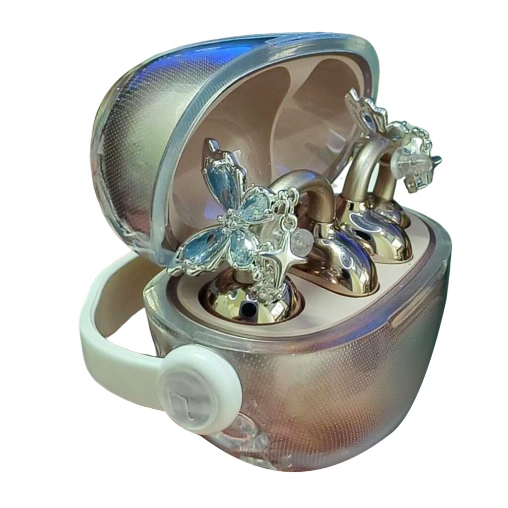 Жидкие бабочки, звездные наушники, клипсы с кристаллами