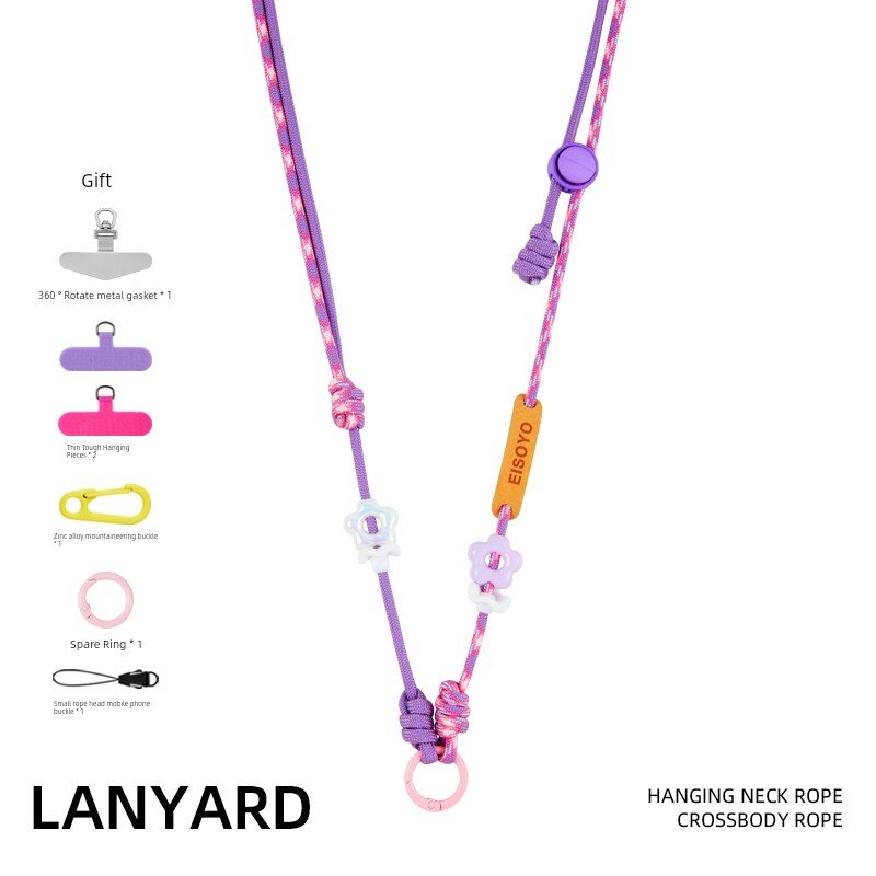 Ремешок для телефона на шею, регулируемый, для Apple, Huawei, наушников, с защитой от потери, держатель для бейджа,