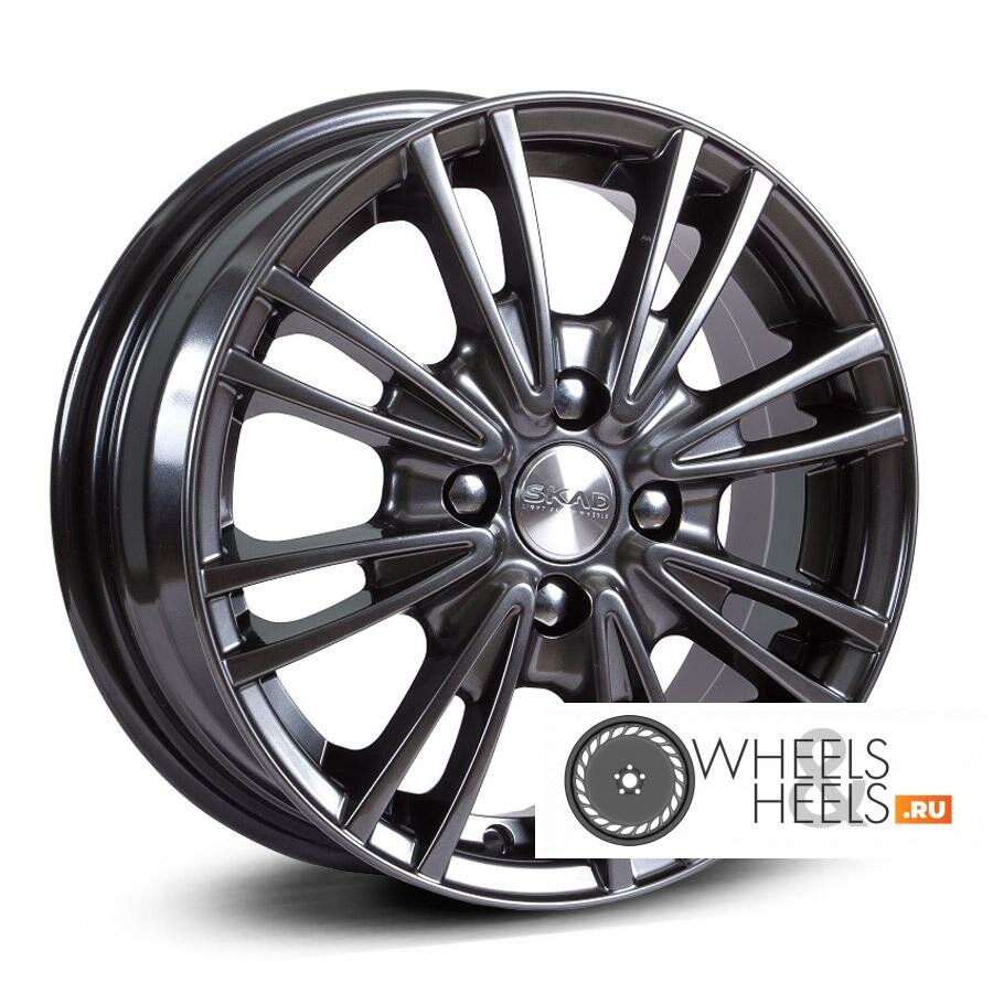 Диск автомобильный литой Скад Пантера 14x5.5 4x114.3 et39 dia66.1 Графитовый