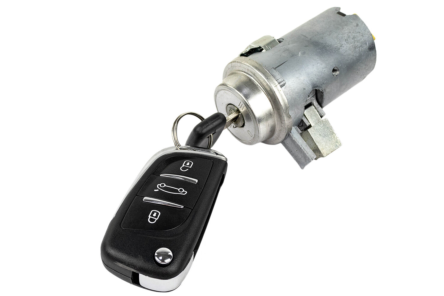 Замок зажигания с выкидным ключом в стиле Peugeot без чипа (пустой) на ВАЗ 2101-2107, Лада Нива 4х4, Нива Легенд