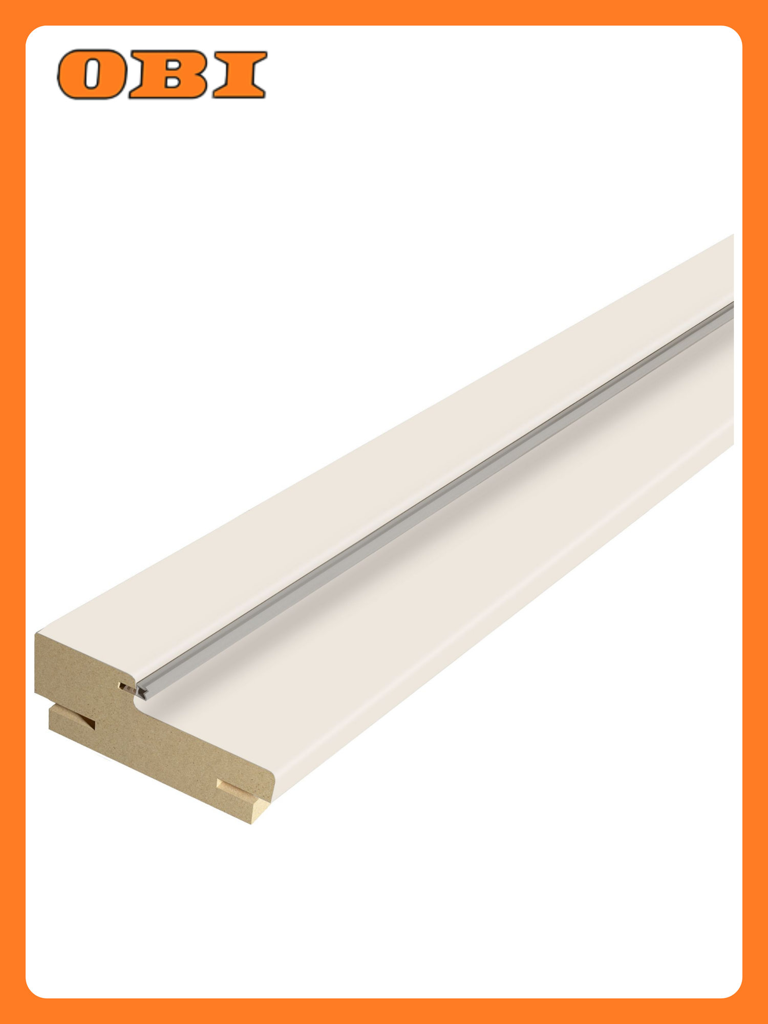 Дверная коробка VELLDORIS, экошпон, бежевая, ваниль, уплотнитель, телескопическая, 2070х74х30мм