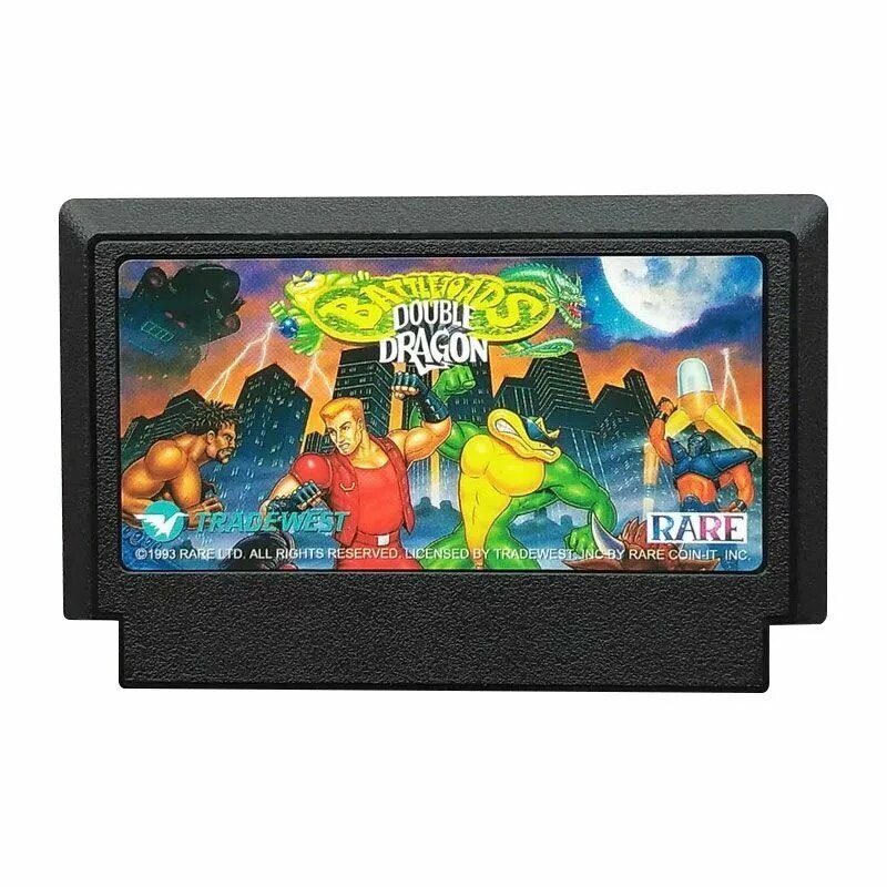 Battletoads / Double Dragon - Игра 8-битный картридж Famicom - игровой картридж NES (8 bit, Английская версия)