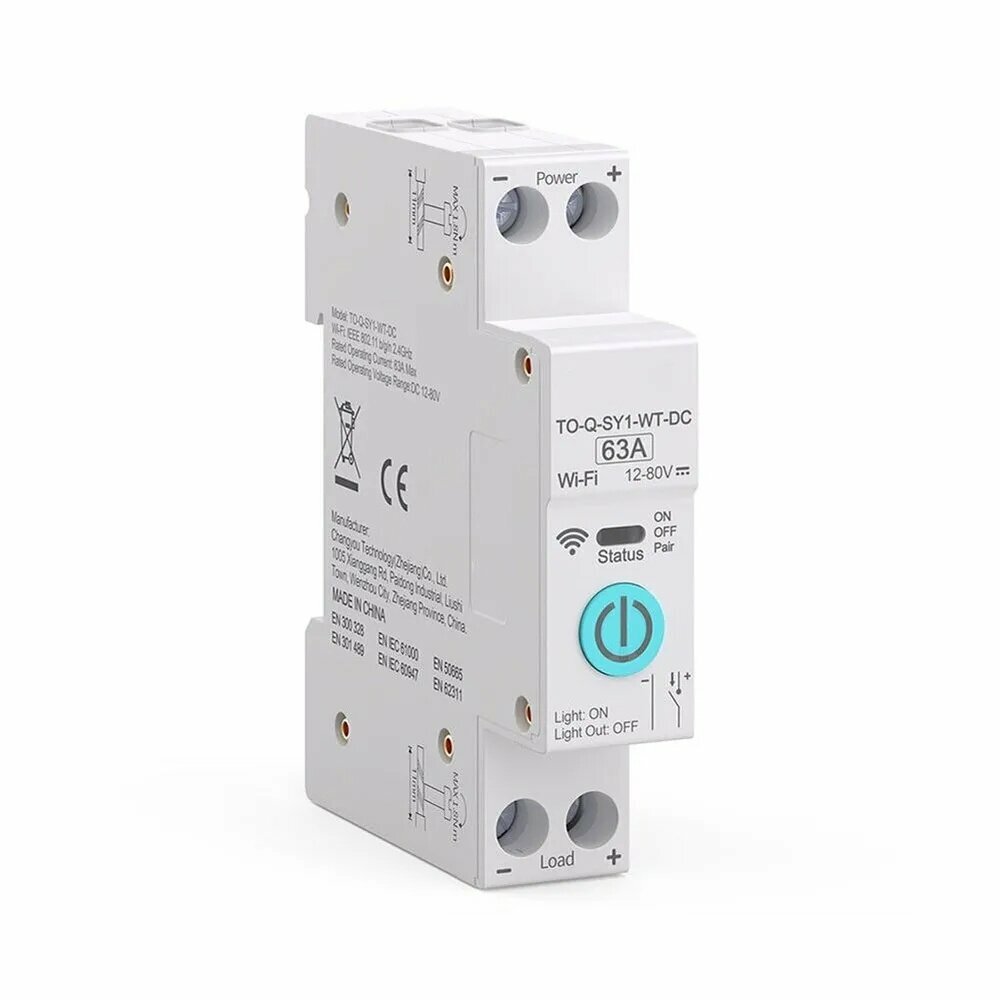 Для Tuya DC Smart Switch 63A 12-80V Беспроводной Автоматический Выключатель с Дистанционным Управлением