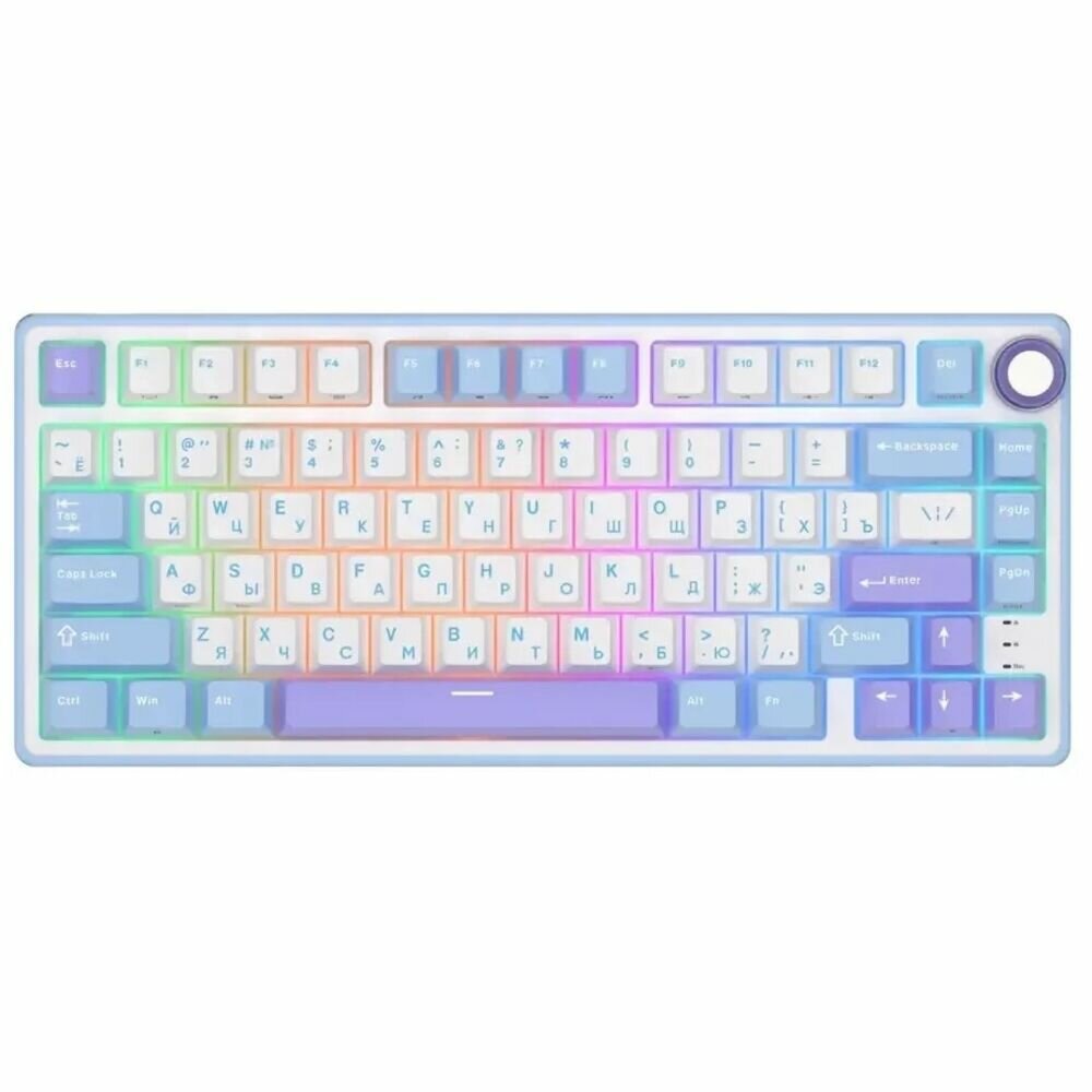 Клавиатура Royal Kludge R75 (RK Silver Switch) RGB (русская раскладка) Taro Milk