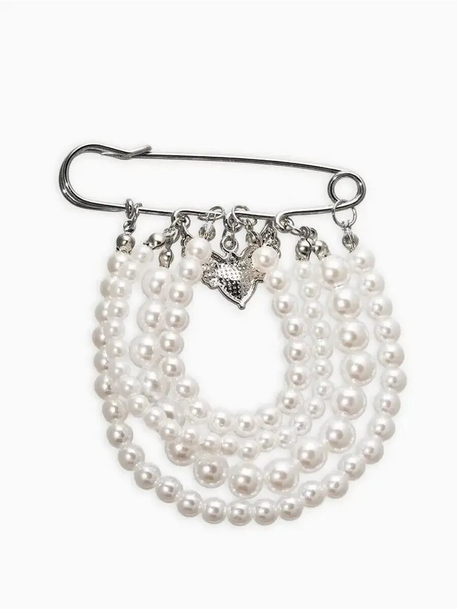 Изящная жемчужная булавка для украшения одежды