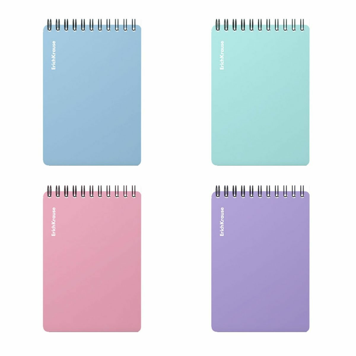 Блокнот 80л, А6 Erich Krause Pastel, клетка, спираль, пластик (63645), 24шт.