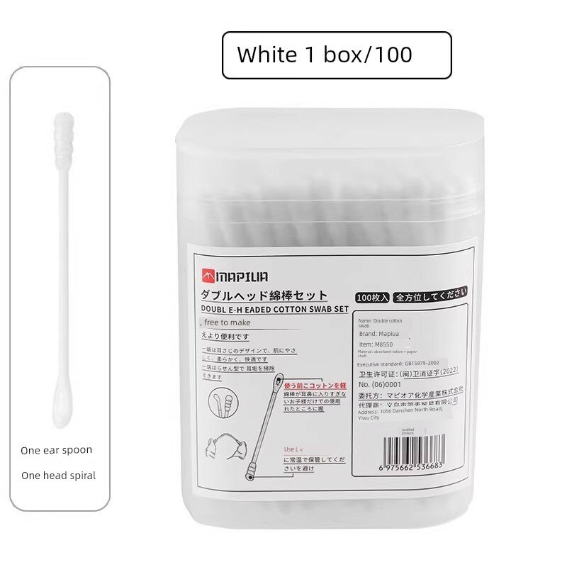 Японские двухсторонние ватные палочки для чистки ушей, одноразовые ушные палочки для взрослых, ватные палочки для