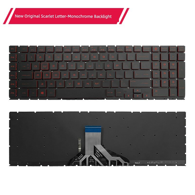 Клавиатура для ноутбука HP Omen 17 Series с красными буквами, оригинальная, новая