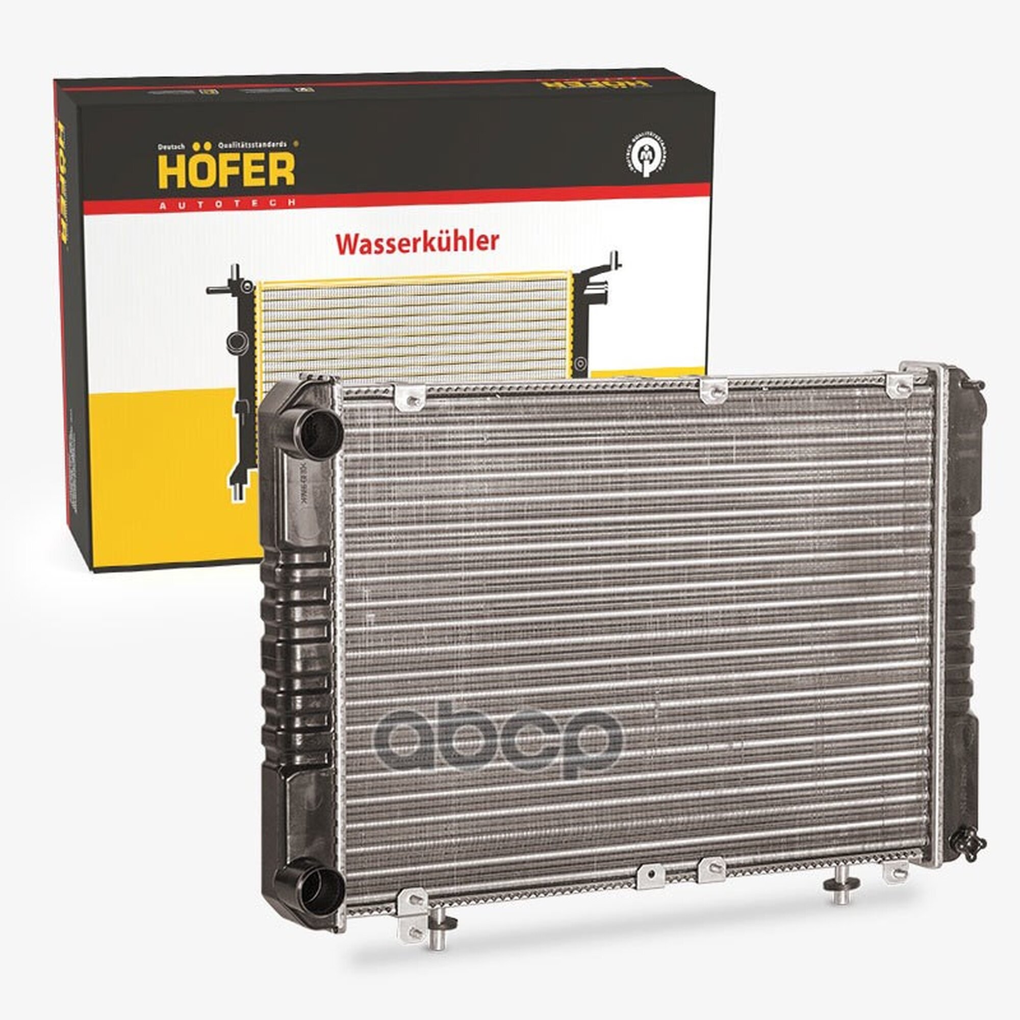 Радиатор охлаждения HOFER ВАЗ Lada Vesta, Renault Logan II МКПП, А/С сборный HOFER арт. HF708 469
