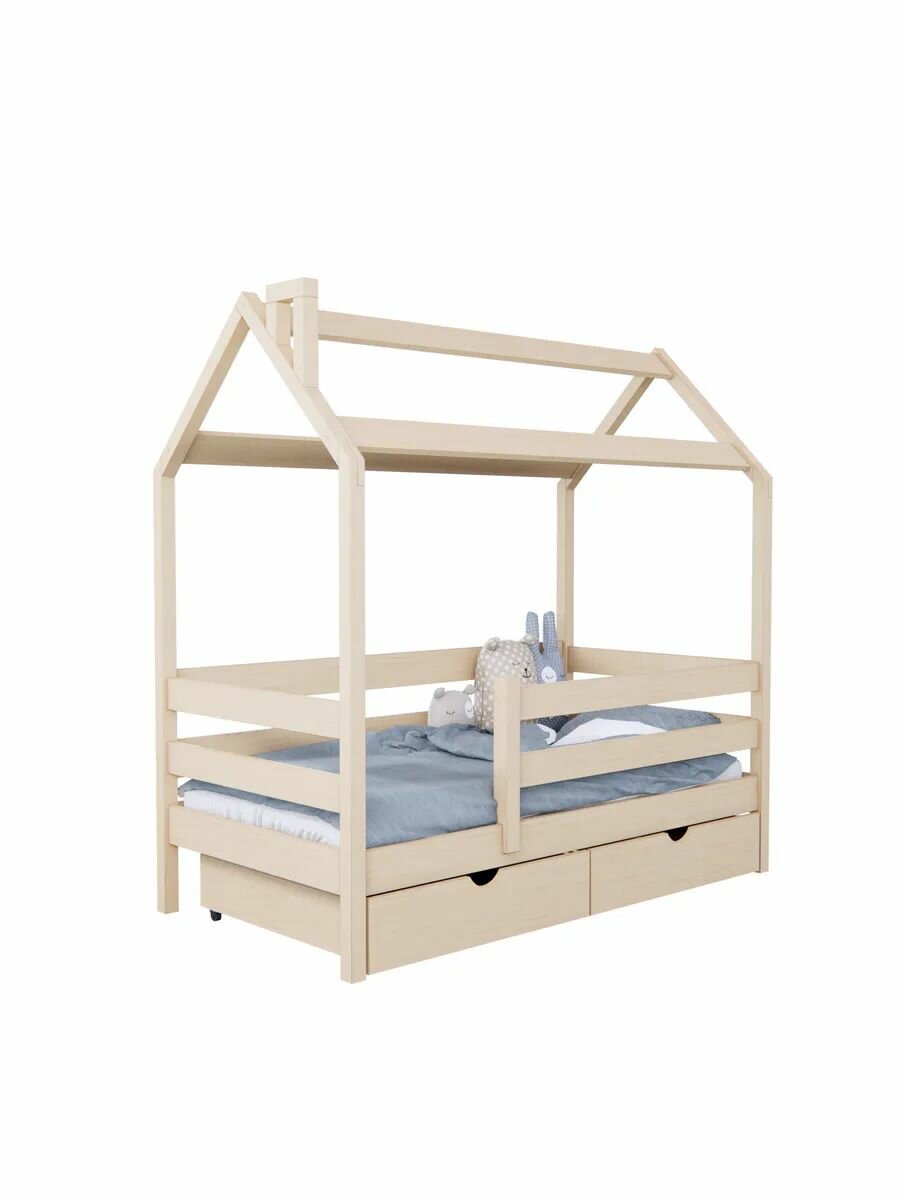 Кровать Detskaya.Online "Домик", 160*80 с ящиками, ортопедическая, для детей,