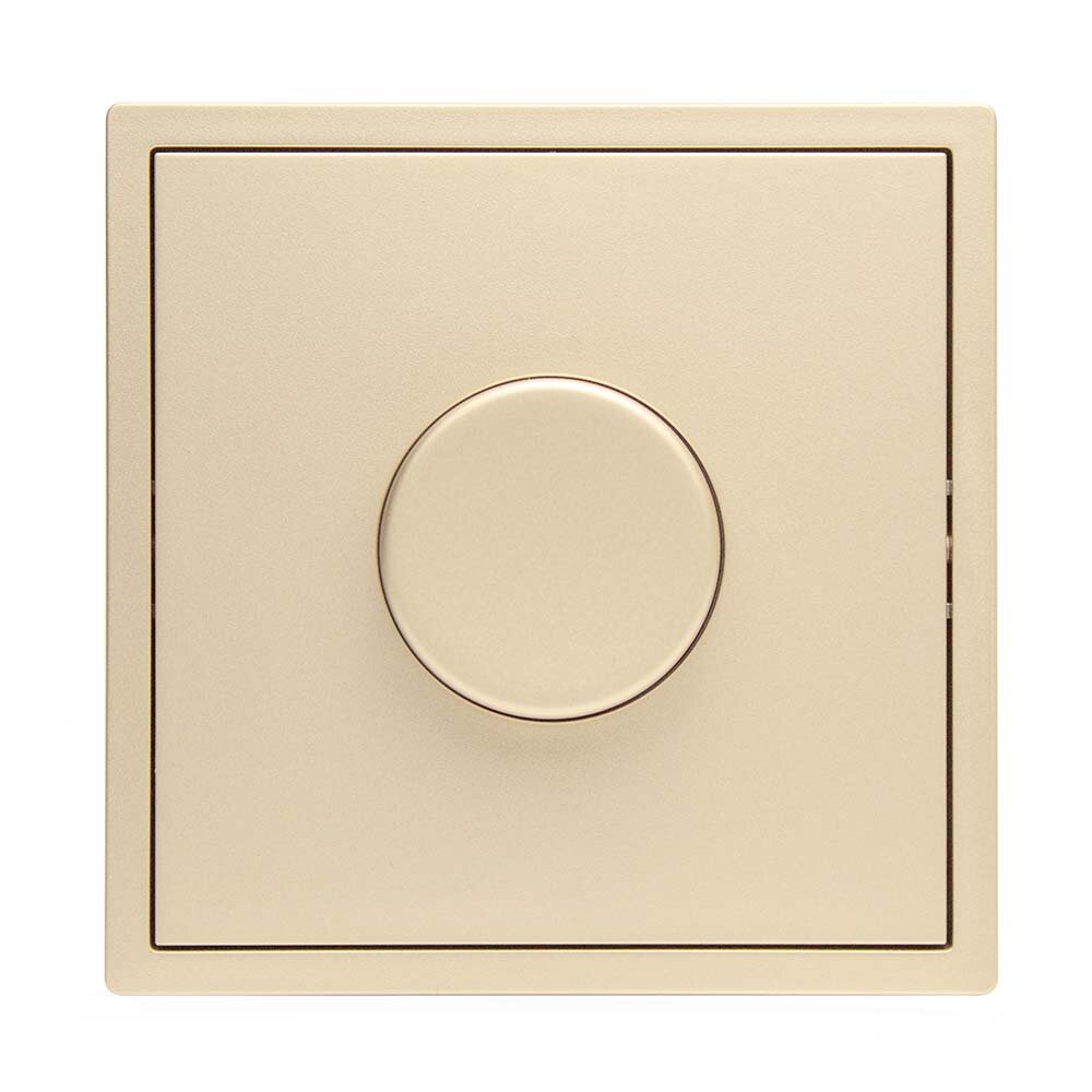 Светорегулятор (диммер) Vell, поворотный, 250 В, встраиваемый, IP20 золото {GD-1D-Grand}