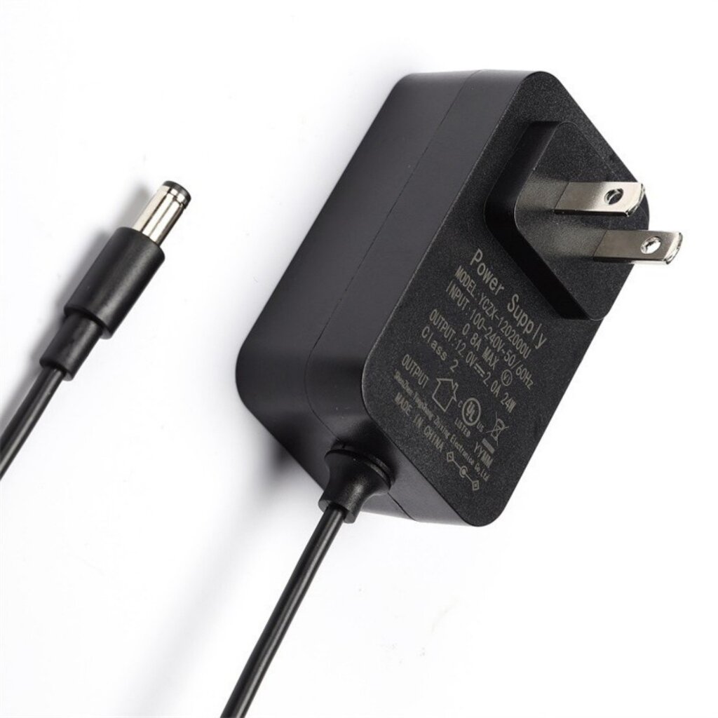 Универсальный адаптер питания мощностью 24 Вт, совместимый с разъемом US в огнестойком корпусе, Стабильная мощность для различной электроники