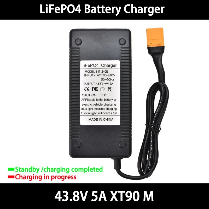 Зарядное устройство LiFePO4 43.8V 5A EU Plug XT90 M