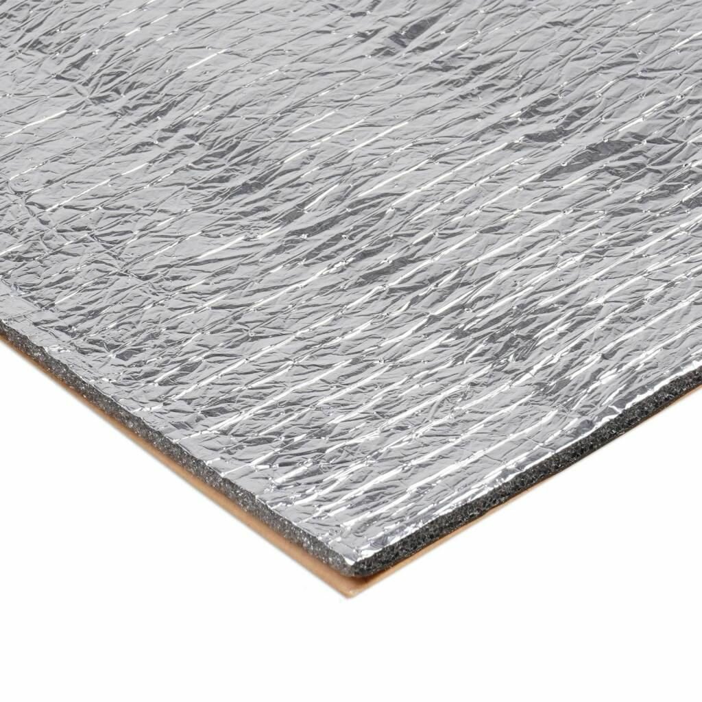 Шумоизоляция AIRLINE ADSI018 звуко Изол Ф10 50х70 см, КС водостойкий, 10 мм, с дополнительным вибродемпфером, фольга, ППЭ