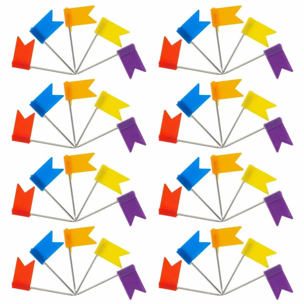 Пластиковые цветные флажковые булавки для офисных и школьных досок, 100 штук для маркировки